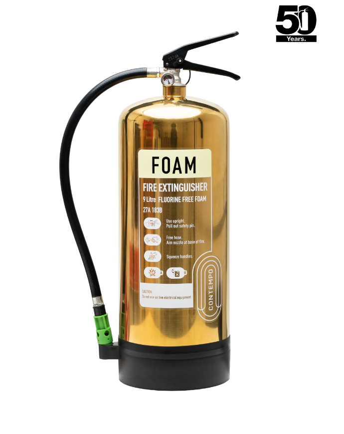 Contempo Gold Foam Fire Extinguisher – 6L & 9L | Class A & B | UKCA ...